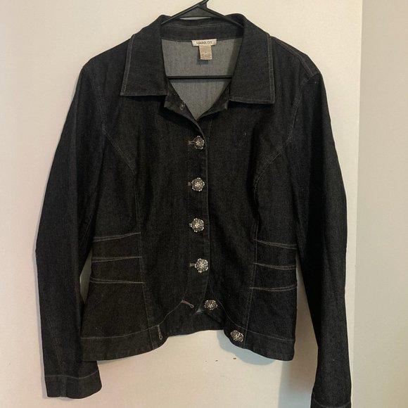 Harold's | Jackets & Coats | Large Harolds Denim Jacket With Rhinestone ...